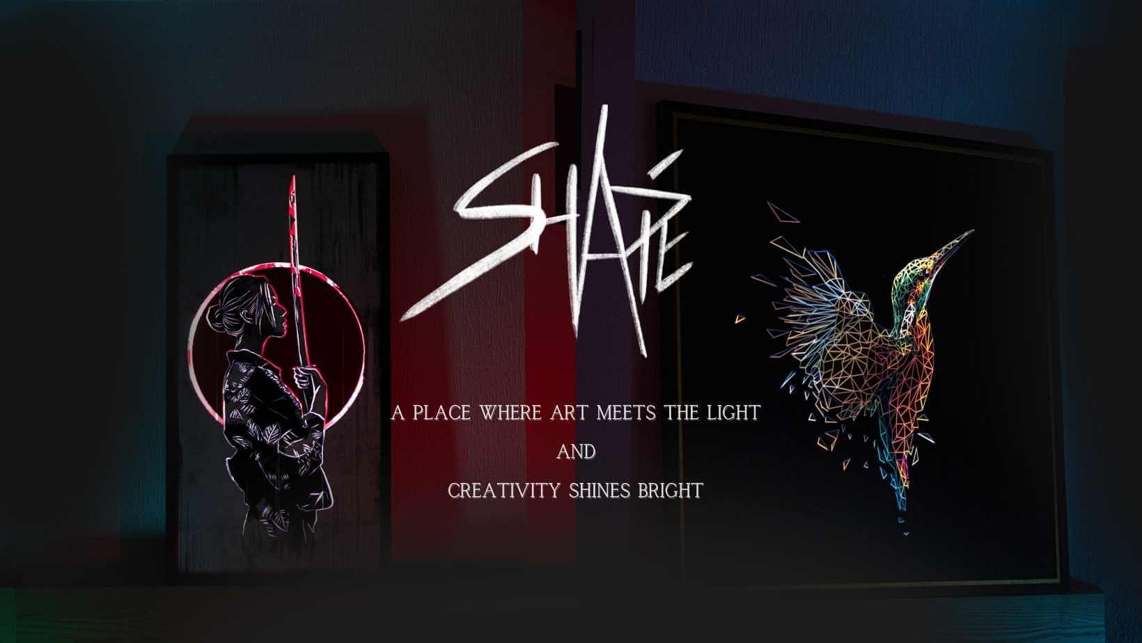 Sharper Than Katana - SMART LED Light Painting - Samurai Wall Art