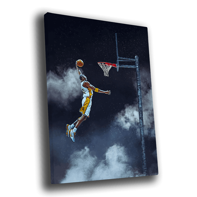 BLACK Mamba (Kobe Bryant) - SMART LED Light Painting - Basketball Wall Art
