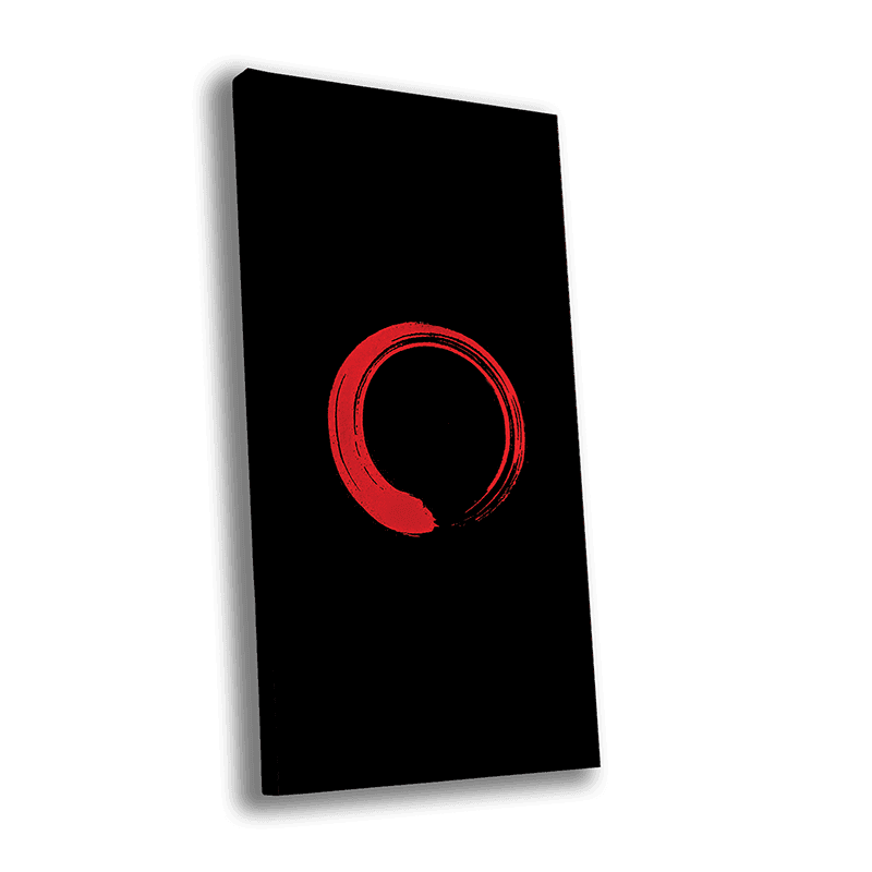 LED Light Painting – Red Enso Zen Circle Wall Art | Minimalist Japanese ...