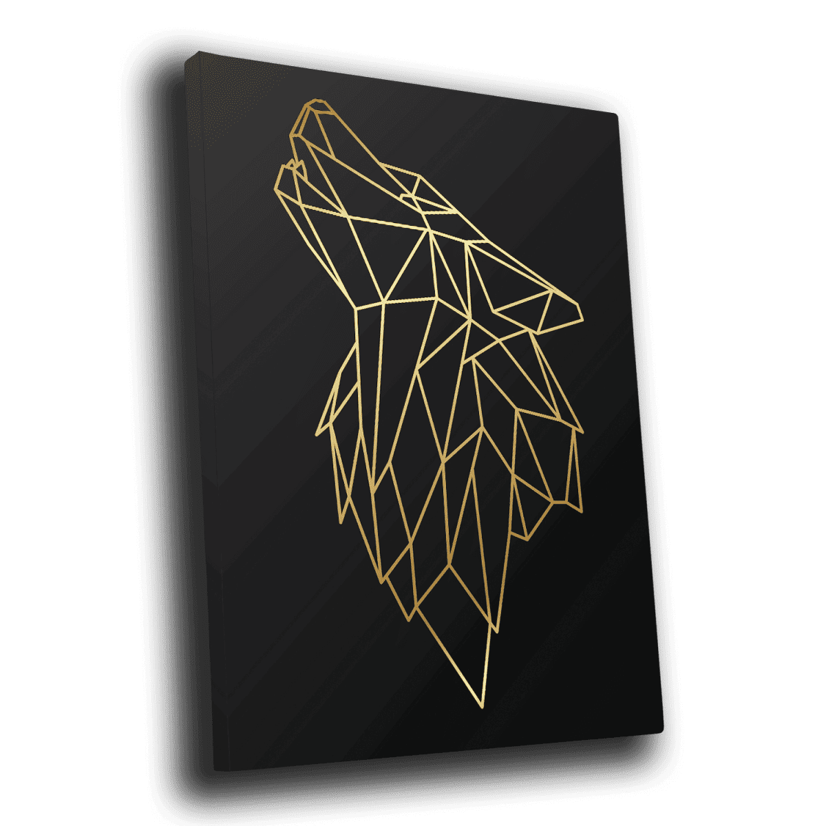 Geometric Wolf - SMART Lighted LED Painting - Geometric Wall Art